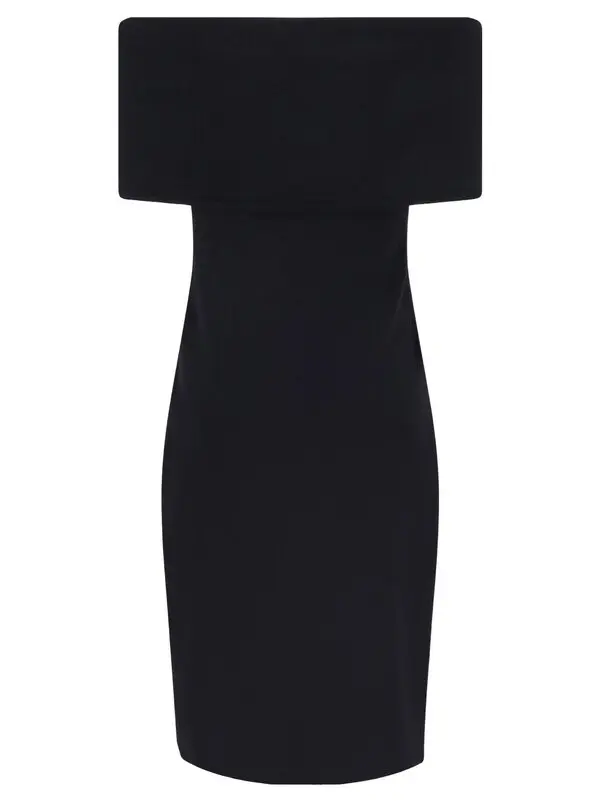 Bottega Veneta Off-the-shoulder Fitted Dress - Black