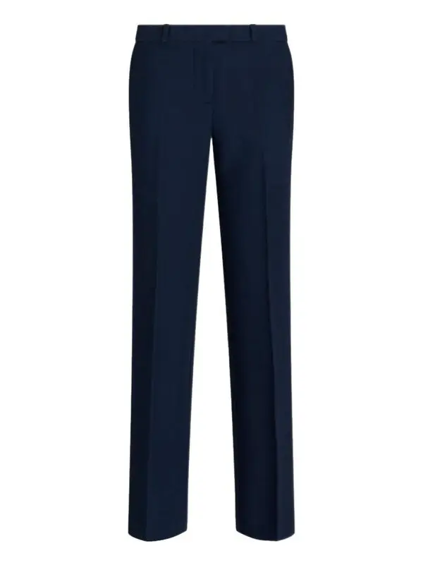Etro Pressed-crease Straight-leg Tailored Trousers - Black