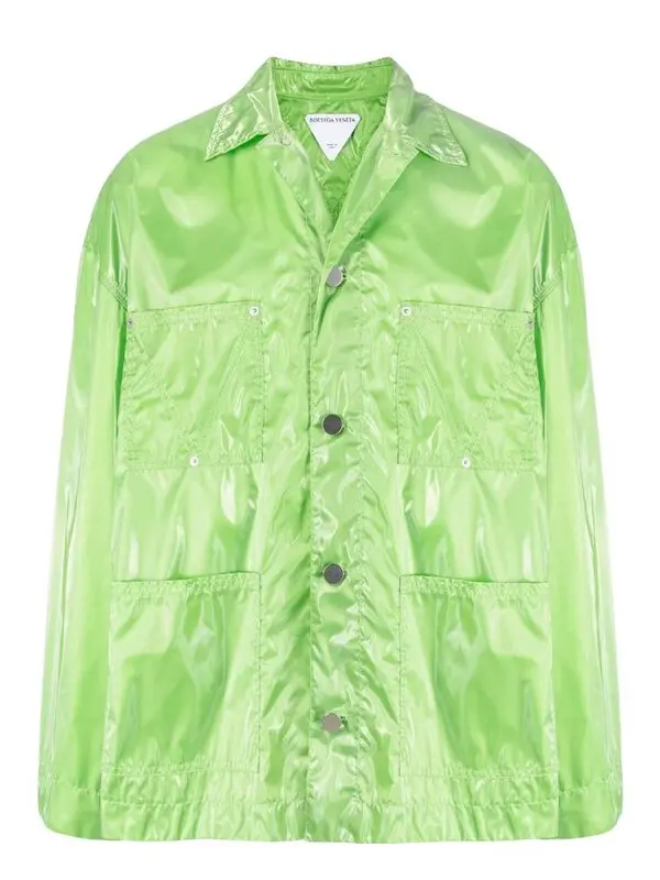 Bottega Veneta Glossy Single-breasted Jacket - Green