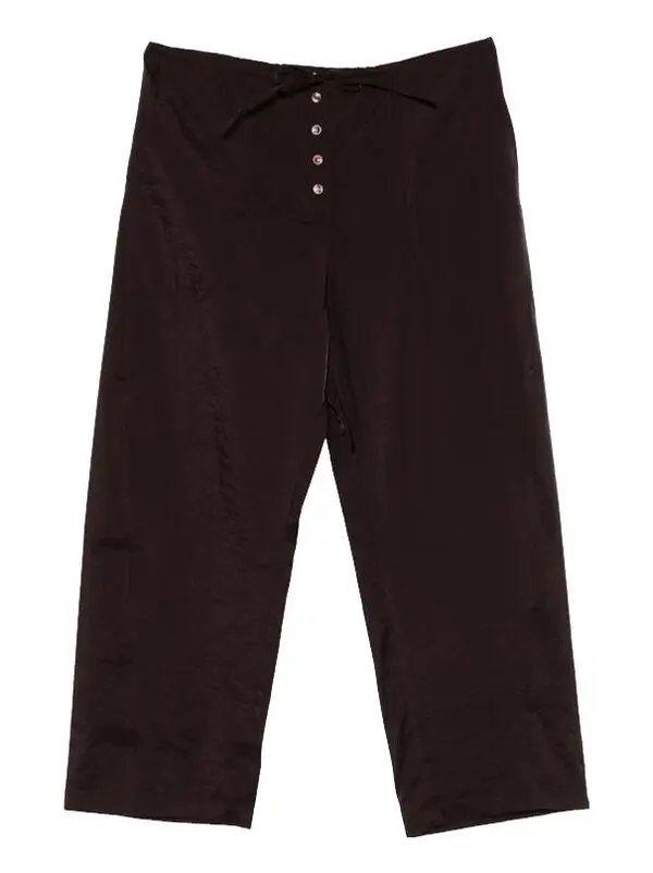 Studio Nicholson Button-front Wide Leg Trousers - Black