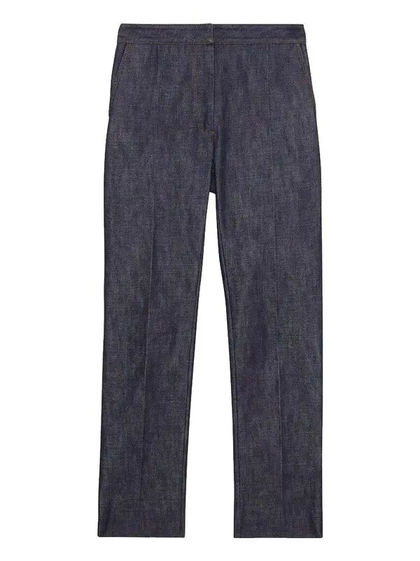 Burberry Straight Fit Monogram Motif Japanese Denim Jeans - Black