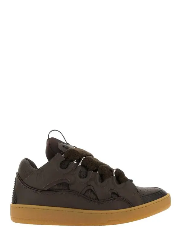 LANVIN Logo Lace-up Casual Sports Sneakers - Black