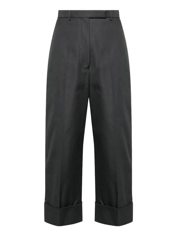Thom Browne High-waisted Canvas Trousers - Dark Gray