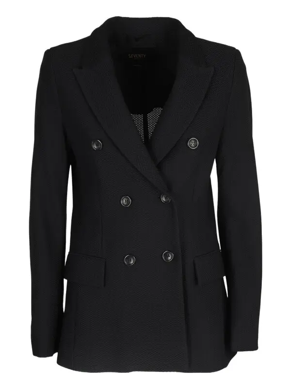 Seventy Double-breasted Tailored Blazer - Black