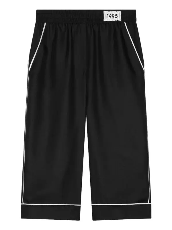 Dolce & Gabbana Logo-patch Silk Track Pants - Black