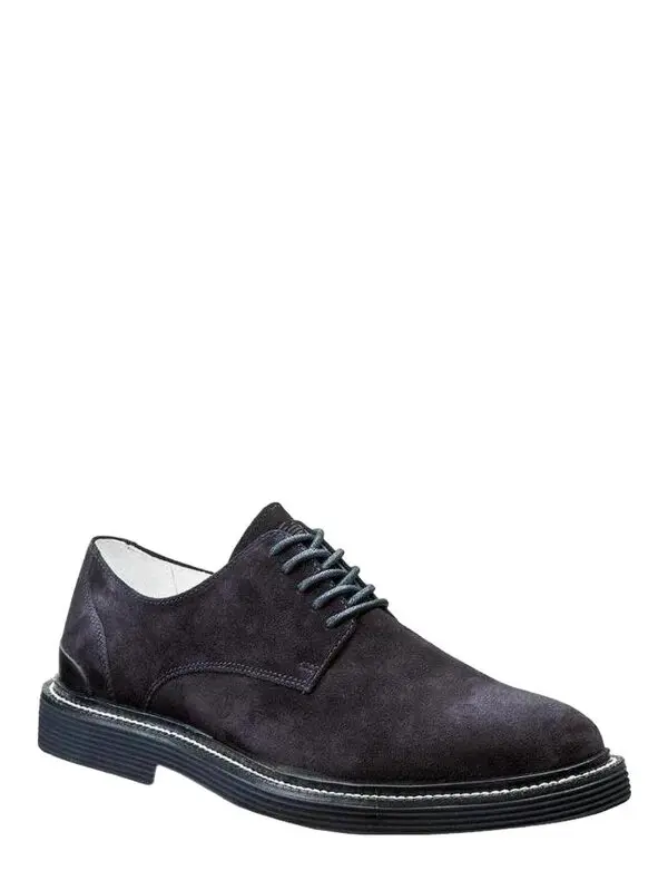 Emporio Armani Suede Derby Shoes - Black