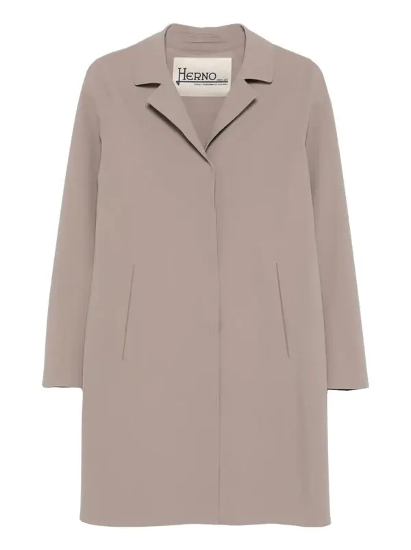 Herno Single-breasted Long-sleeved Coat - Nude