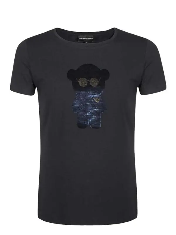 Emporio Armani Bear Pattern Round Neck T-shirt - No