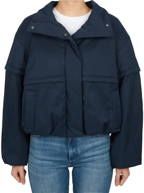 Max Mara Cotton-padded Jacket With Zip Closure - Black