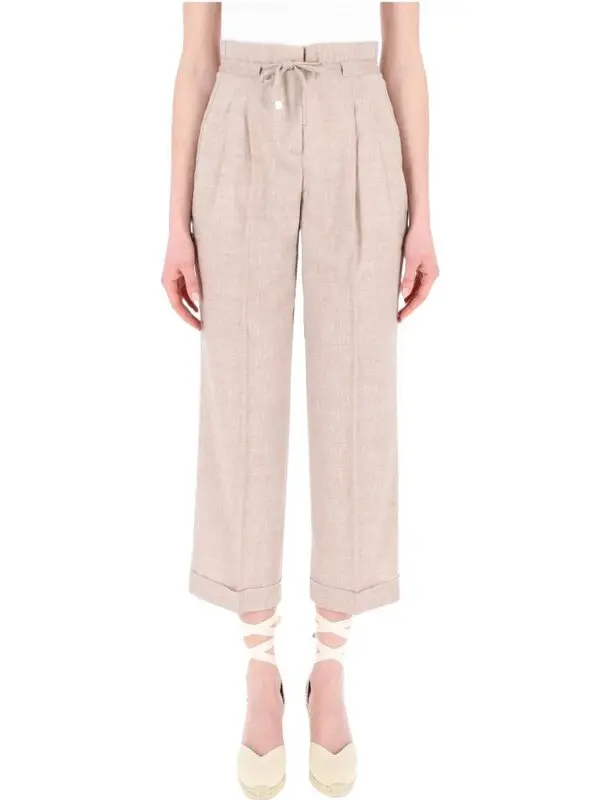 Peserico Belted Cropped Trousers - Pink