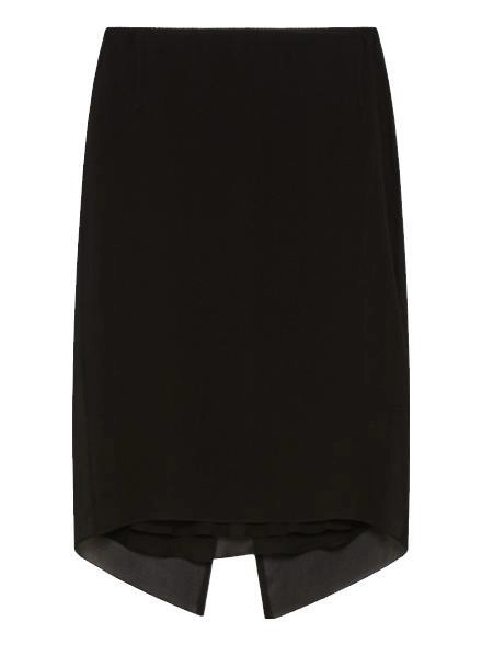 Marella Semi-sheer Viscose Georgette Pencil Skirt - Black