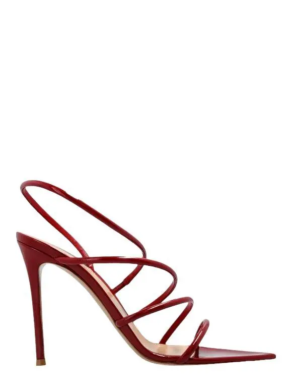 GIANVITO ROSSI Ettie Pointed Toe Sandals - Red