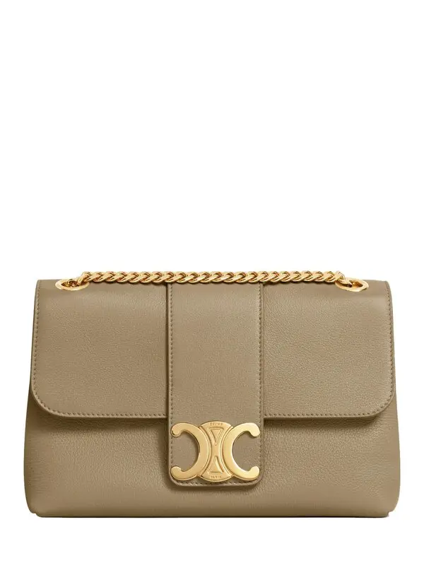 Celine Medium Victoire Bag In Supple Calfskin - Brown