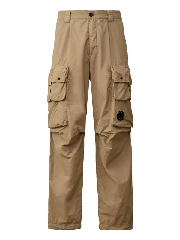 C.P. COMPANY Loose Fit Cargo Pants With Lens Detail - Brown