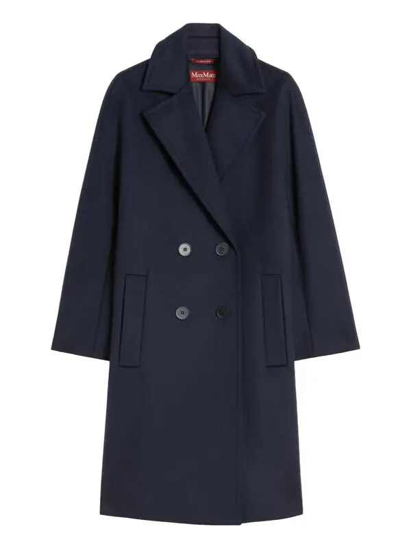 Max Mara Double-breasted Long Coat - Black