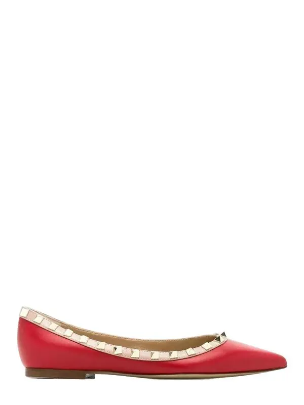 Valentino Garavani Rockstud Ballerina Flats - Red