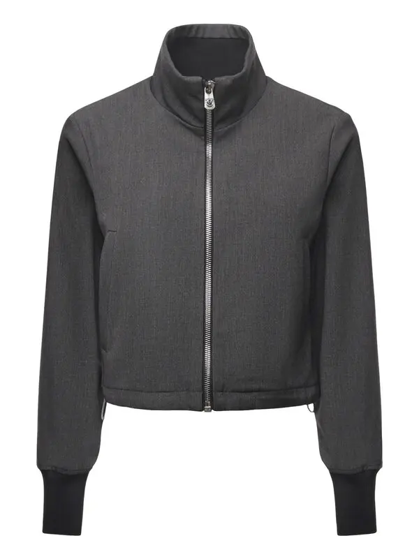 Pinko Long Sleeve High Neck Zip-up Jacket - Black