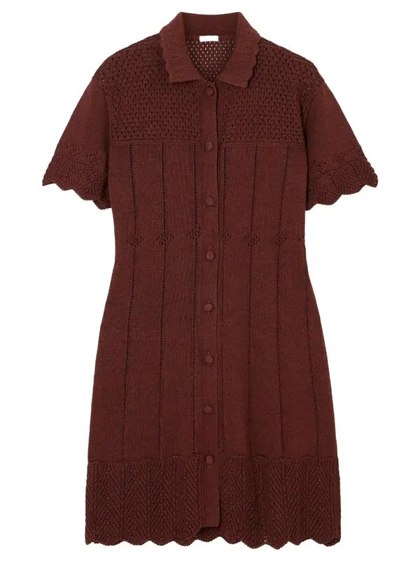 ERES Onirique Mini Dress - Chocolate-colored
