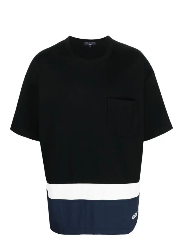 Comme Des Garçons Logo Round-neck T-shirt - Black