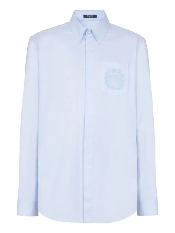 Balmain Cusson Embroidered Shirt - Blue