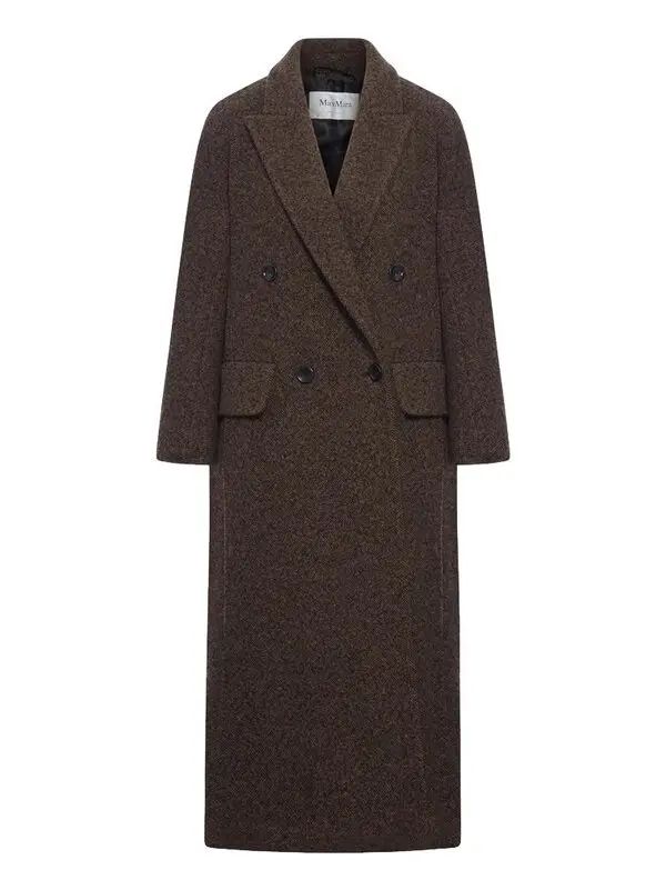 Max Mara Double Breasted Long Coat - Black
