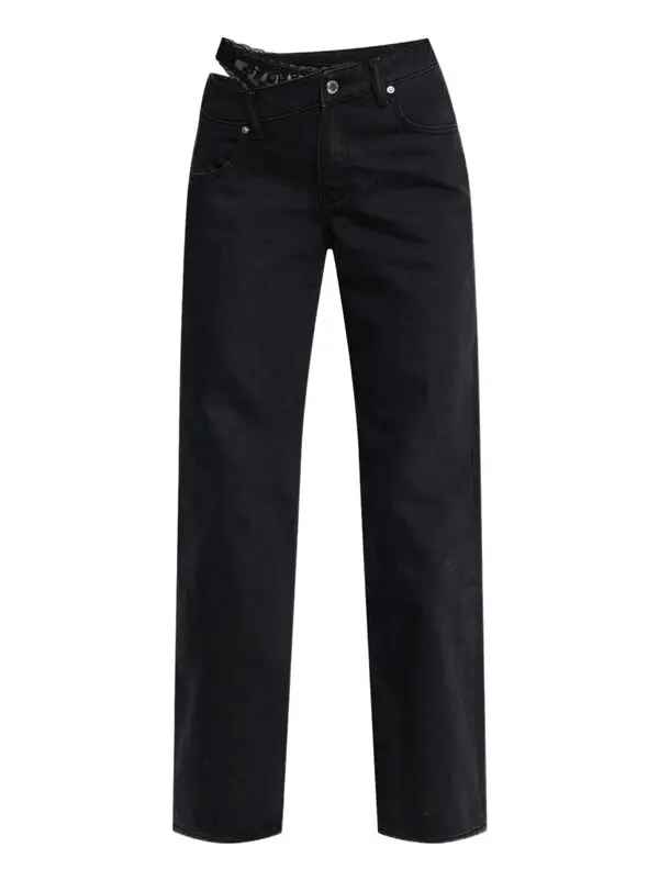 Alexander Wang Dip Side Lace Undie Jeans - Black