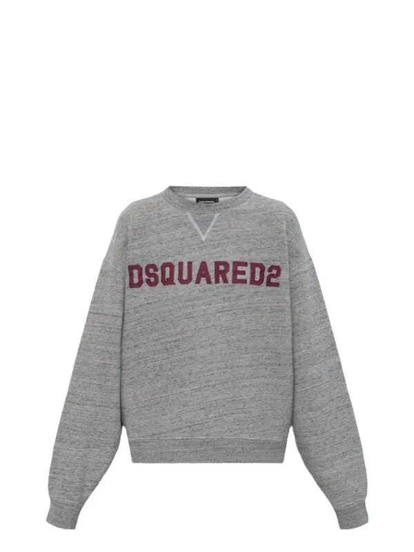 Dsquared2 College Short Wide Fit Crewneck Sweatshirt - Gray