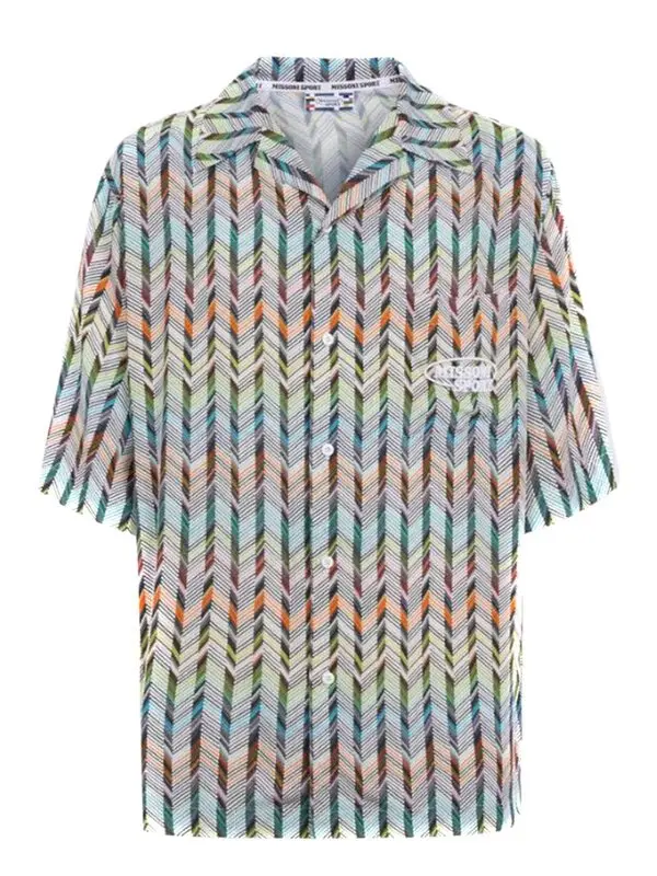 Missoni Chevron-print Twill Shirt - Multicoloured