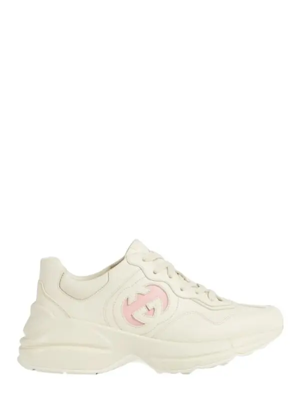 Gucci Rhyton Sneakers With Interlocking G Detail - White