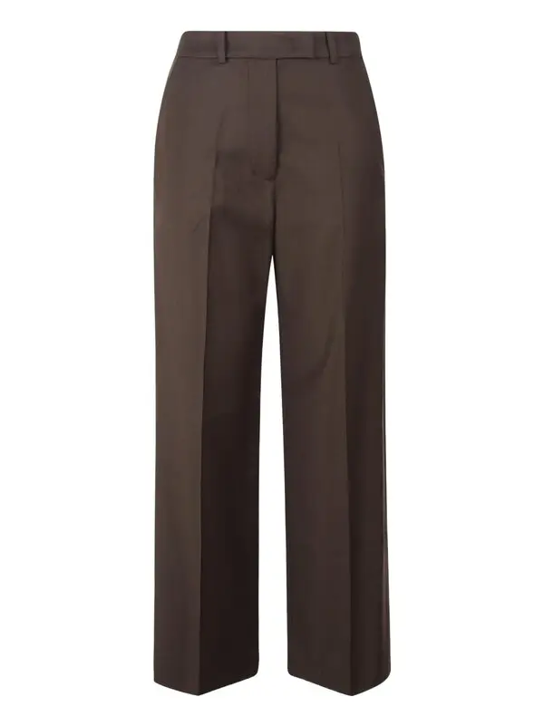 THE FRANKIE SHOP Brickell Flannel Belt Loops Trousers - Black