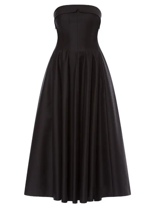 Alberta Ferretti Strapless Bodice Dress - Black