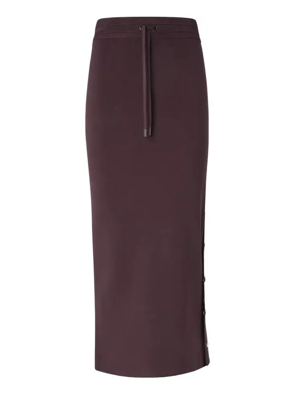 Pinko Elastic Waist Drawstring Midi Skirt - Black