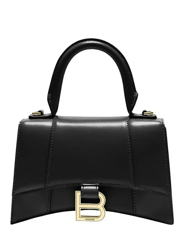 Balenciaga Hourglass Xs Top Handle Bag - Black