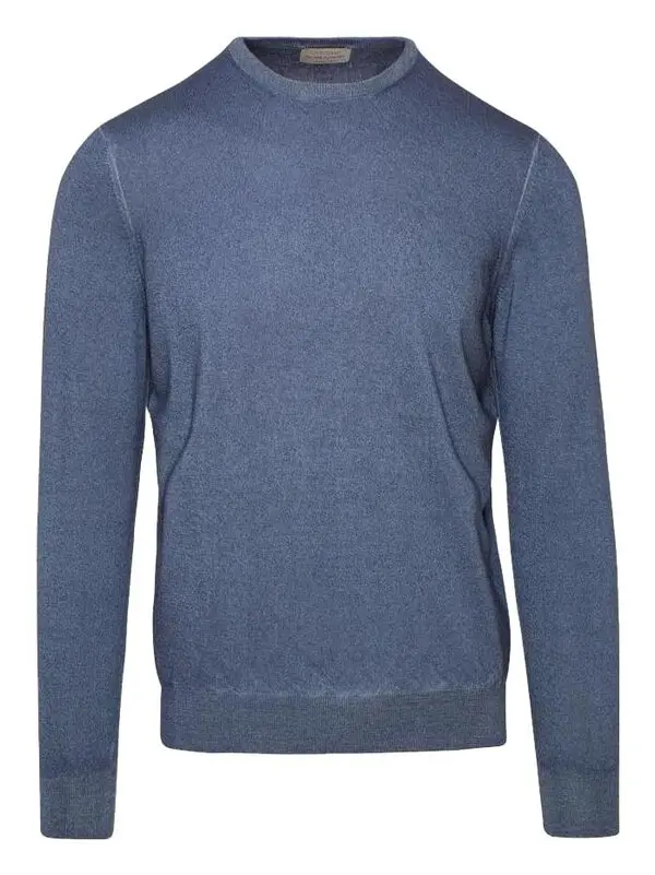 GRAN SASSO Cashmere Crew Neck Sweater - Blue