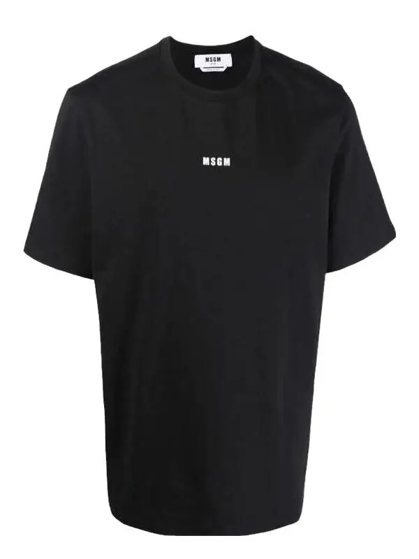 MSGM Logo Print T-shirt - Black