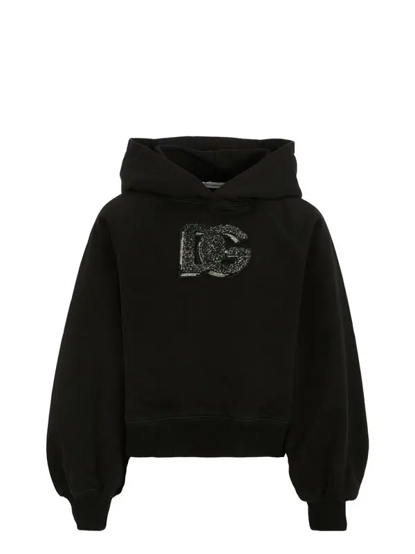 Dolce & Gabbana Crystal Embellished Hoodie - Black