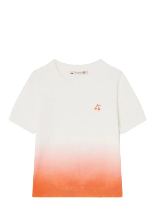 Bonpoint Teen Ombré Organic-cotton T-shirt - White