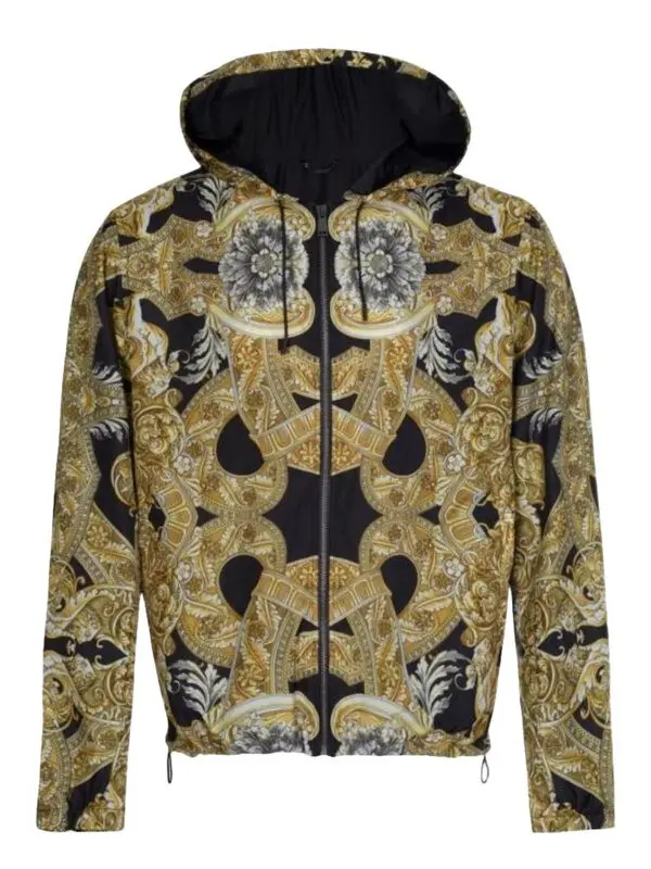Versace Printed Hooded Casual Jacket - Multicolor