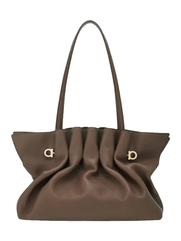 FERRAGAMO Soft-bag Shoulder Bag - Cement