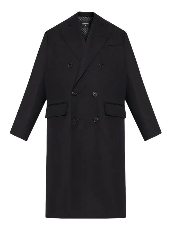 Dsquared2 Double-breasted Coat - Black