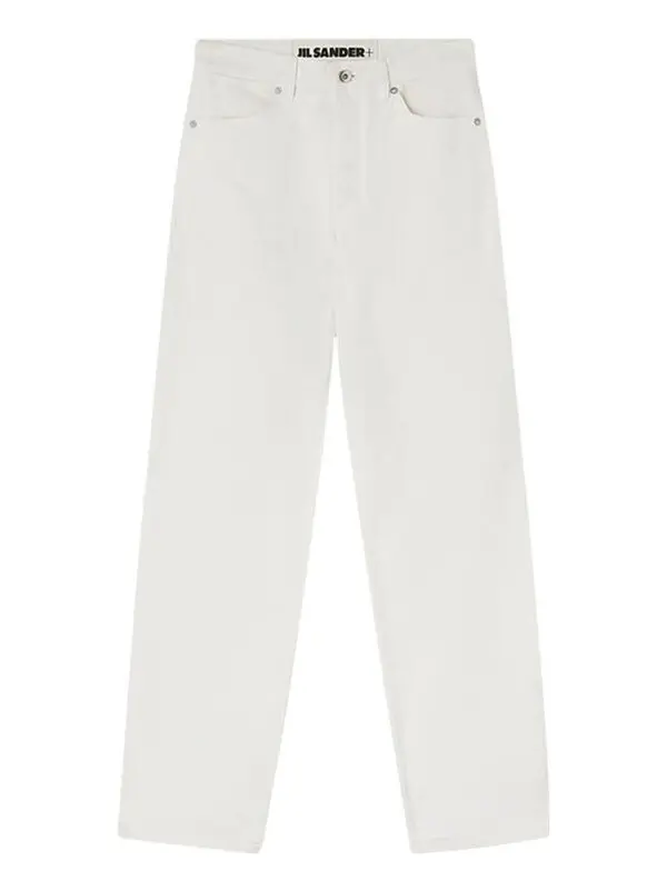 JIL SANDER Button Detailed Straight Leg Jeans - White