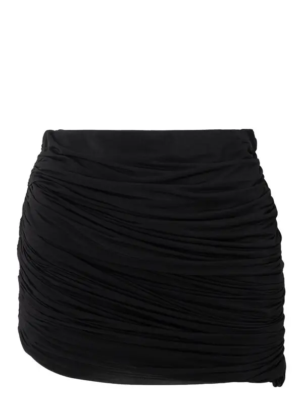 Magda Butrym Ruched Mini Skirt - Black