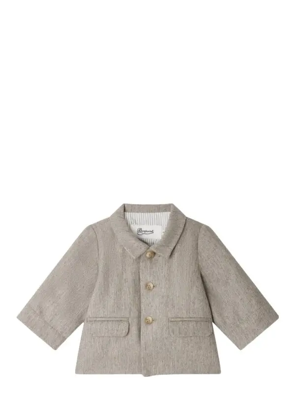 Bonpoint Tailored Long Sleeve Jacket - Dark Brown