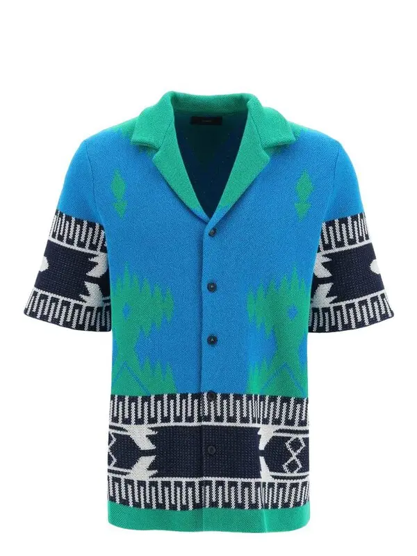Alanui Graphic Printed Buttoned Shirt - Blue