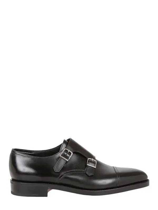 John Lobb Buckled Monk Strap Shoes - Black