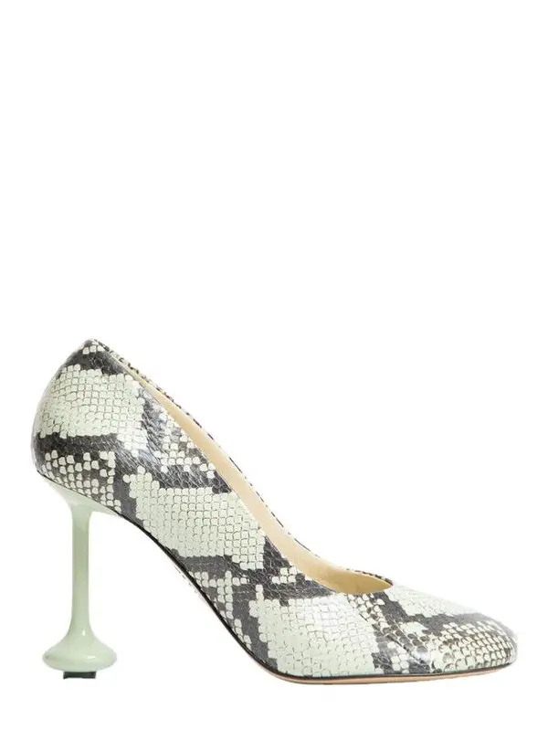 Loewe Embossed High Heel Pumps - White