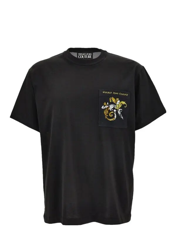 Versace Baroque Pocket T-shirt - Black