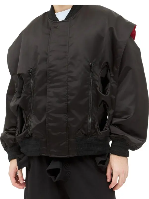 WALTER VAN BEIRENDONCK Long Sleeve Zip-up Casual Jacket - Black