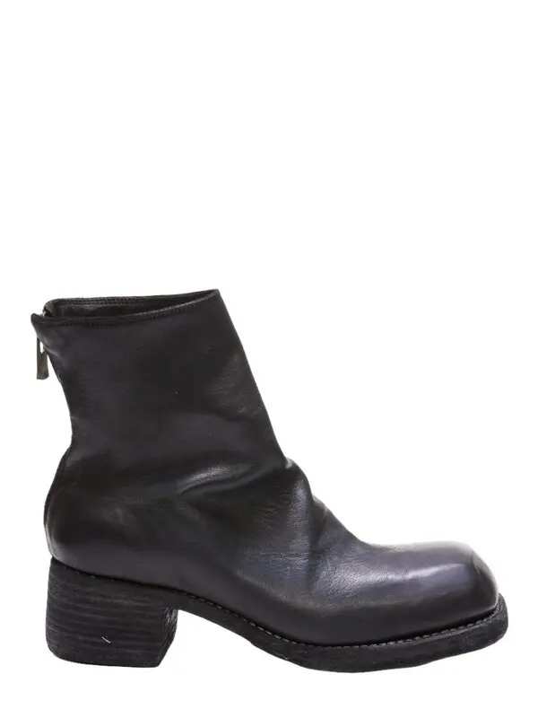 Guidi Zip Up Ankle Boots - Black