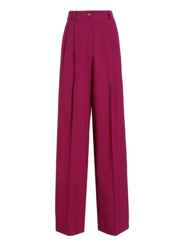 Dolce & Gabbana Pleated Wide-leg Trousers - Purple